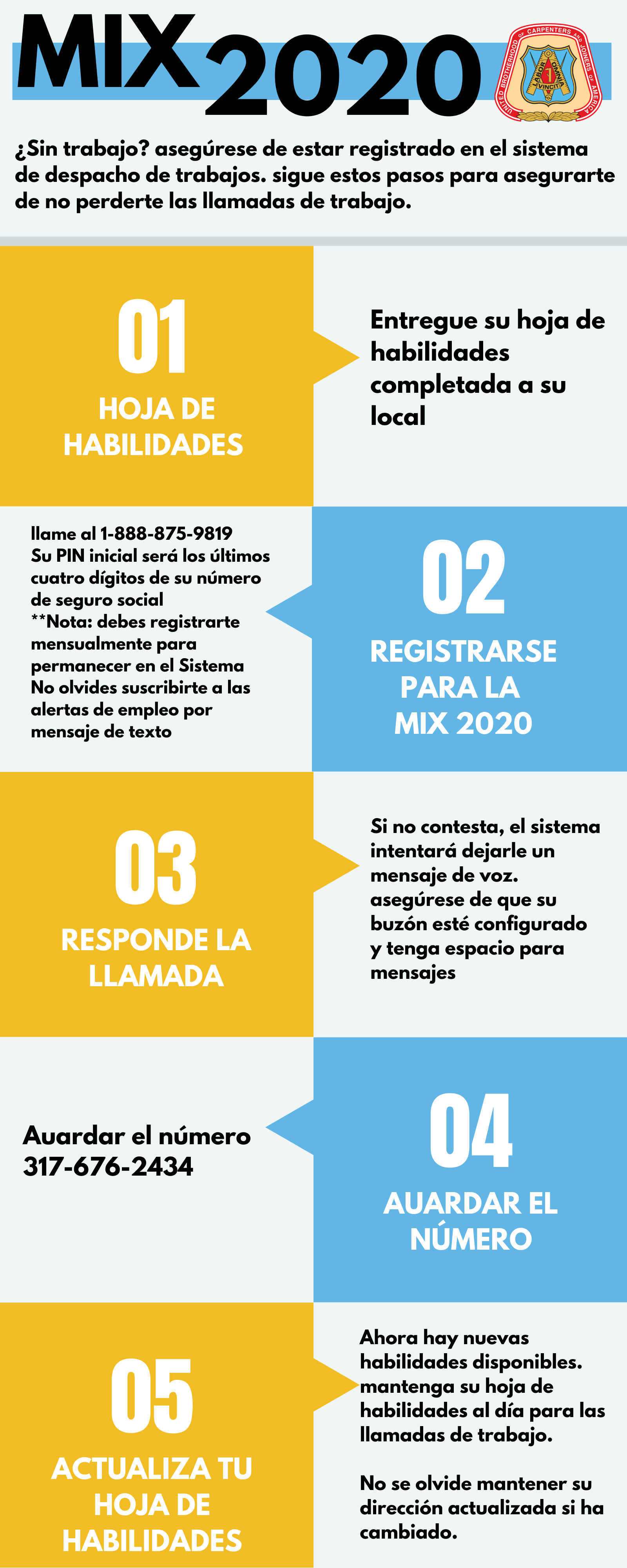 Out of Work List - How to Register - Central Midwest Carpenters